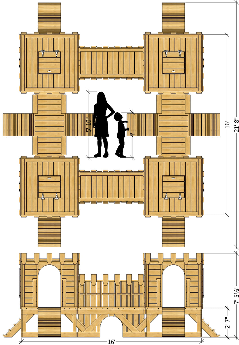 Big Backyard Fort Plan | 16x21ft Outdoor Castle DIY Project - Paul's ...