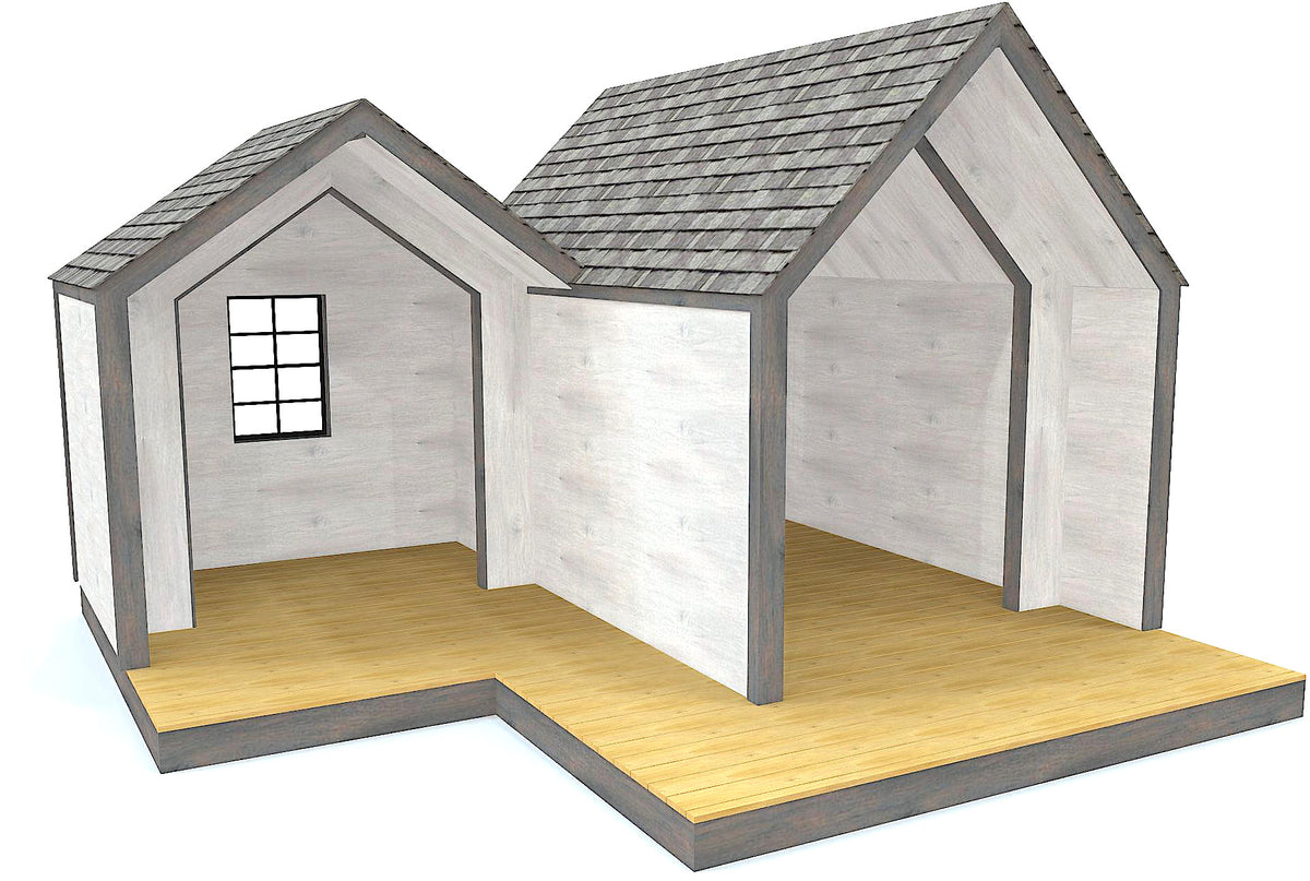 Modern Minimalist Playhouse Plan | 14x16 Open Playhouse Project - Paul ...