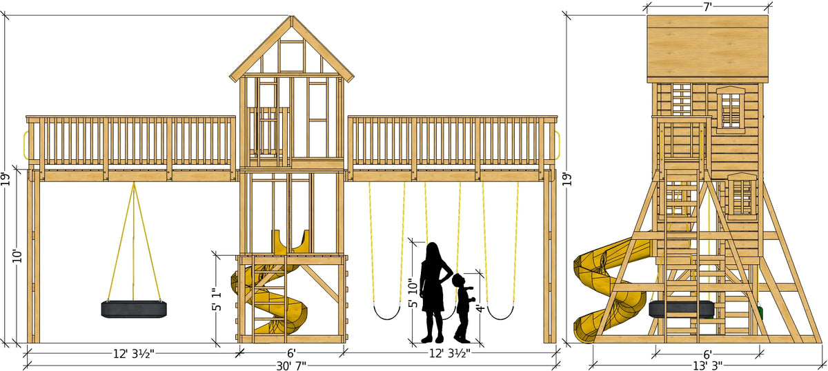 Molly's SwingSet Plan | 14x29ft Outdoor DIY Project for Kids - Paul's ...