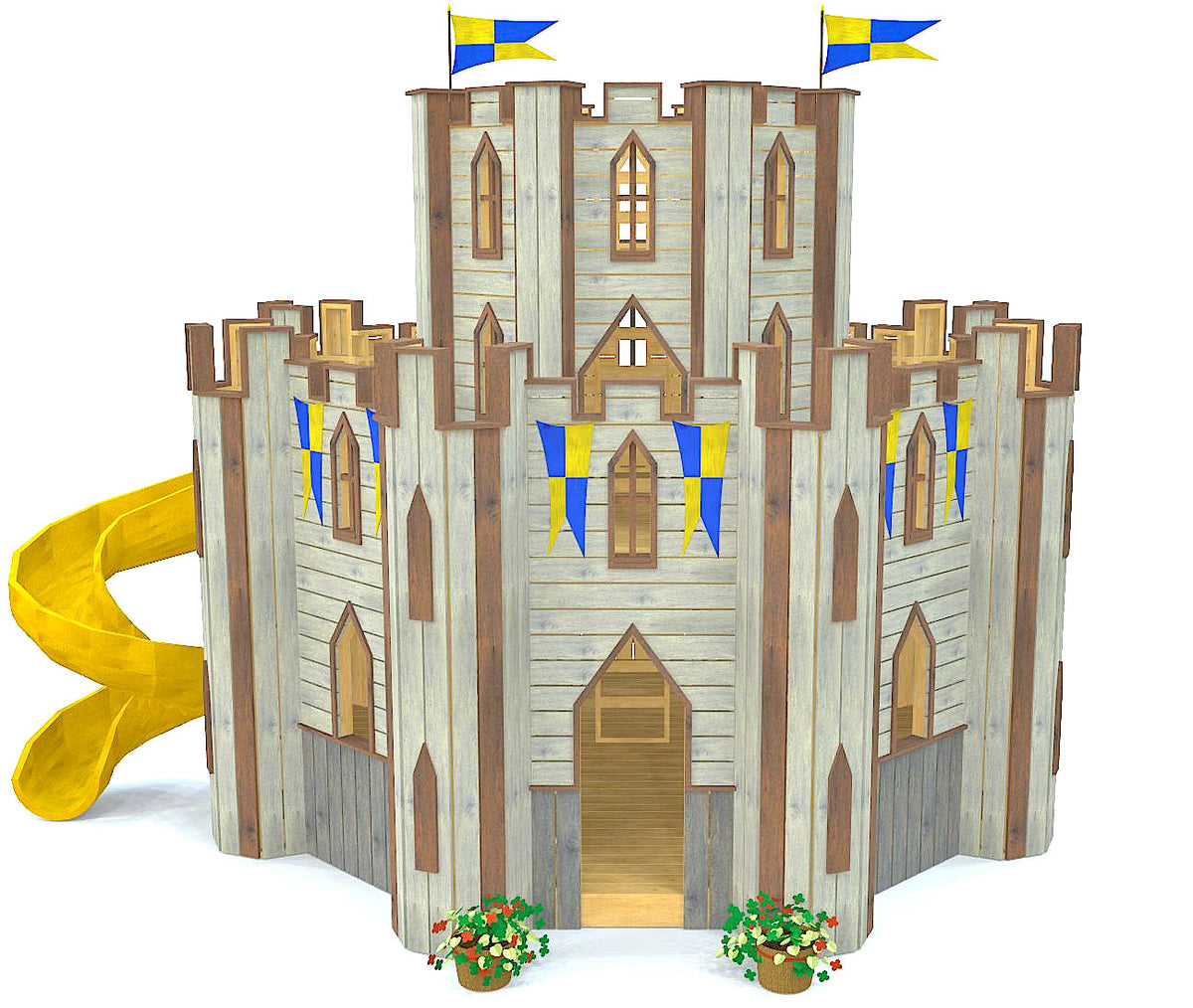 Large Castle Playset Plan | 19x19ft Outdoor DIY Project for Kids - Paul ...