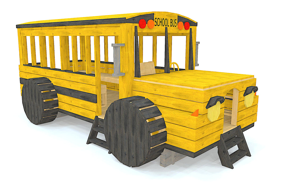 School Bus Playset Plan | 8x17ft Outdoor DIY Project - Paul's Playhouses