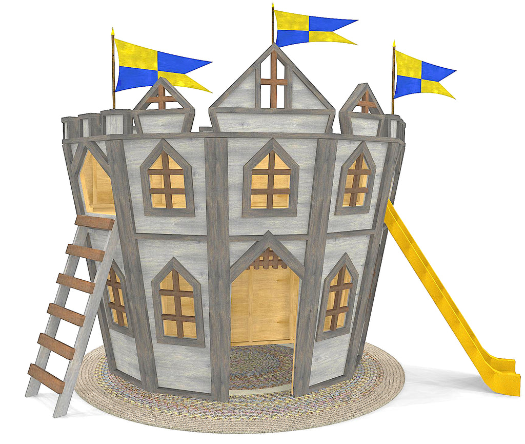 Castle Playhouse Plans | 10 Backyard Fort Playsets for Kids - Paul's ...
