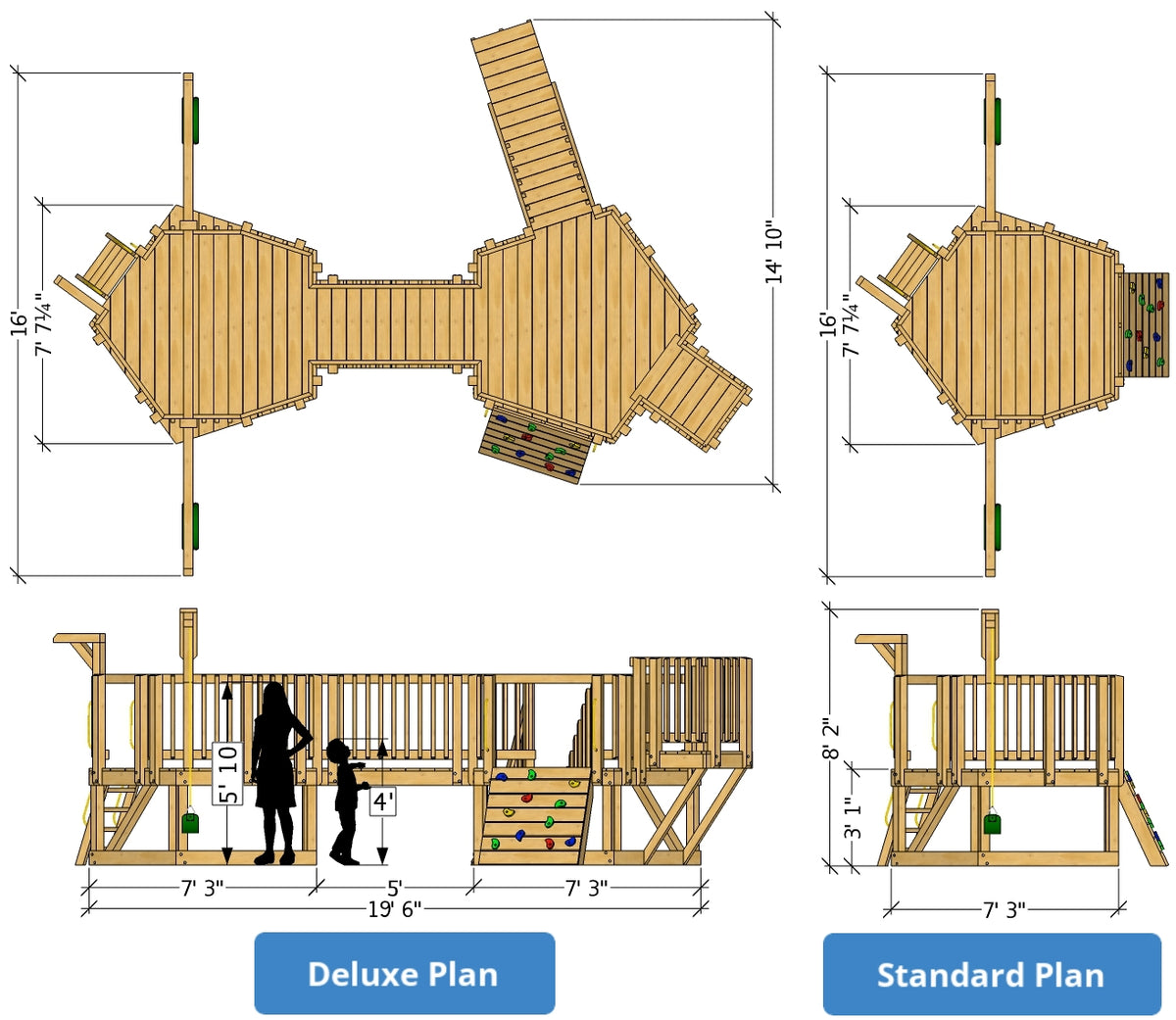 Toddler Playground Plan | 18x20 Oudoor Elevated DIY Project for Kids ...