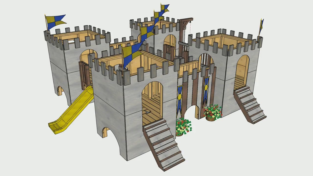 Big Backyard Fort Plan | 16x21ft Outdoor Castle DIY Project - Paul's ...