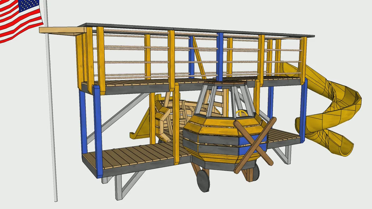 Biplane Playset Plan | 12x16ft Outdoor DIY Project for Kids - Paul's ...