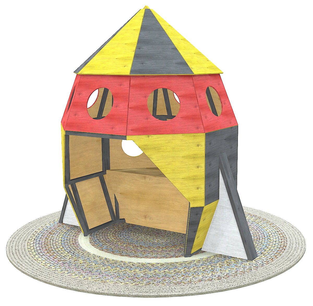 Rocket-Ship Bed Canopy Plan | Cool Bed Canopy & Playset Plan - Paul's ...