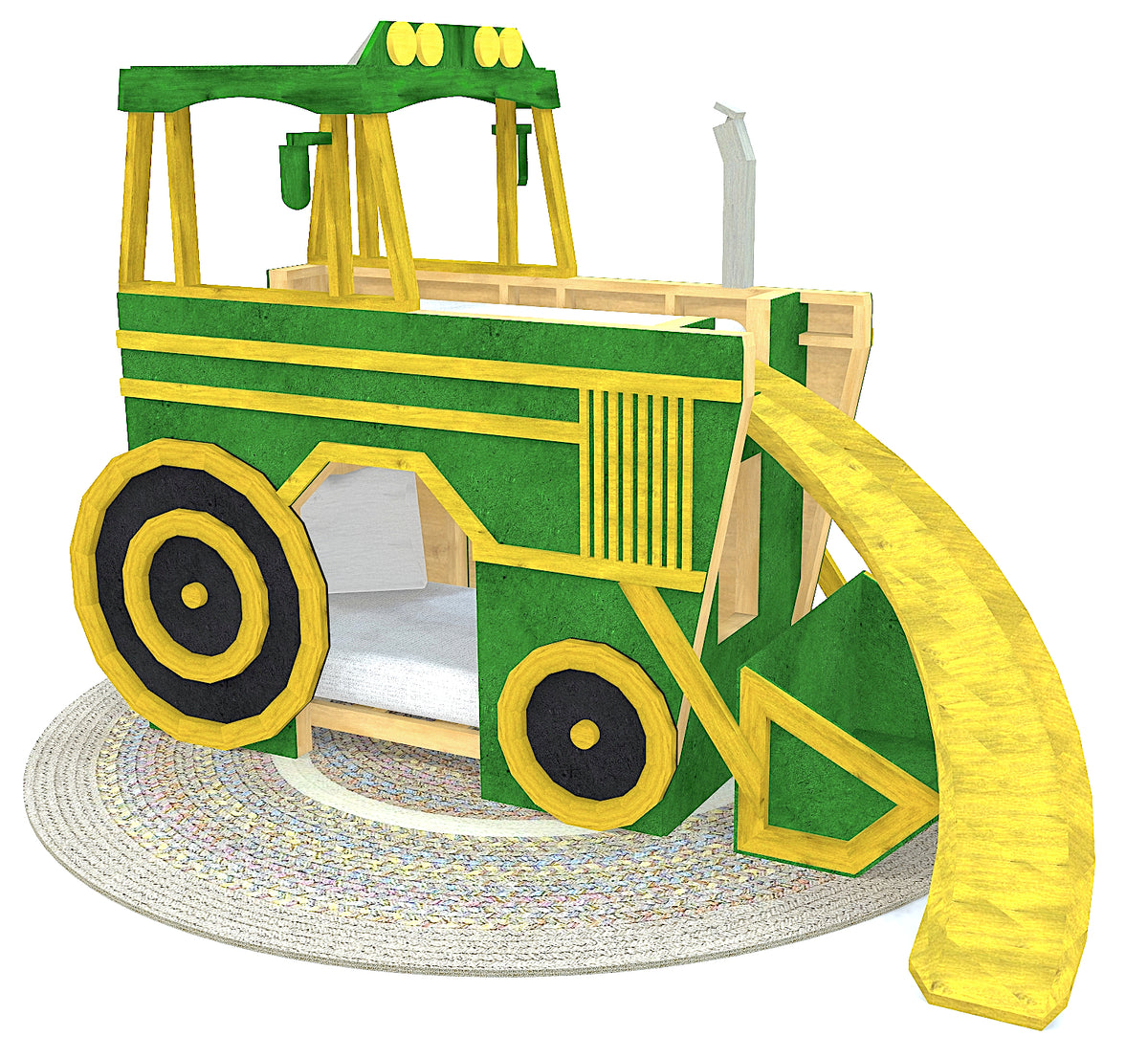 Tractor Bunk-Bed Playset Plan | 4x11ft Indor DIY Project - Paul's ...