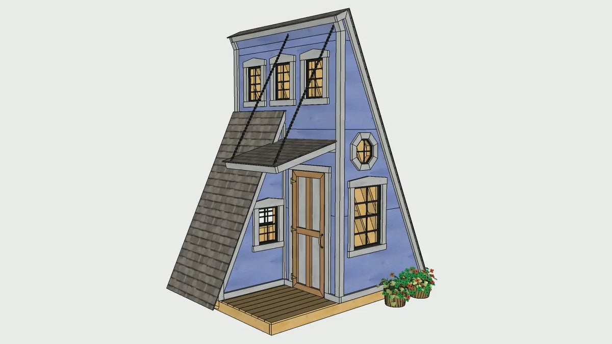 Half A-Frame Playhouse Plan | 8x10 Backyard Project for Kids - Paul's ...