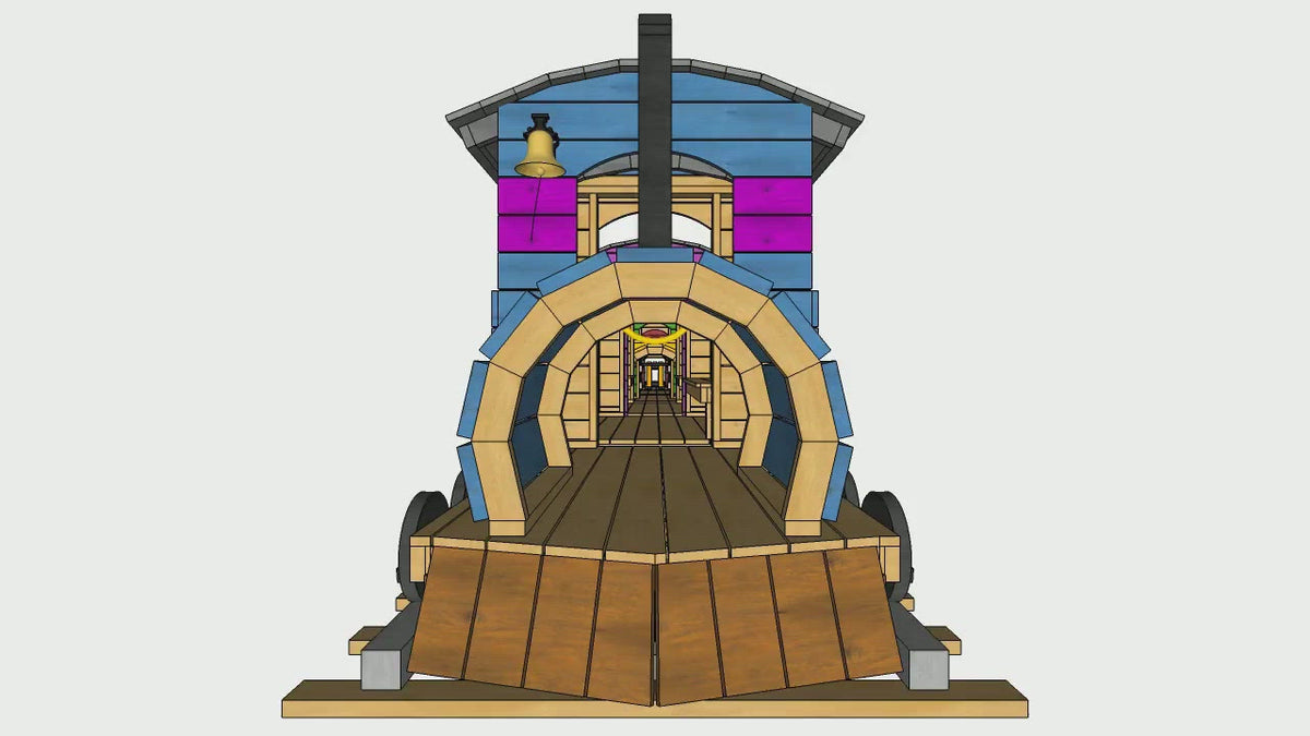 Train Playground Plan | 7-Car Locomotive DIY Project for Kids - Paul's ...